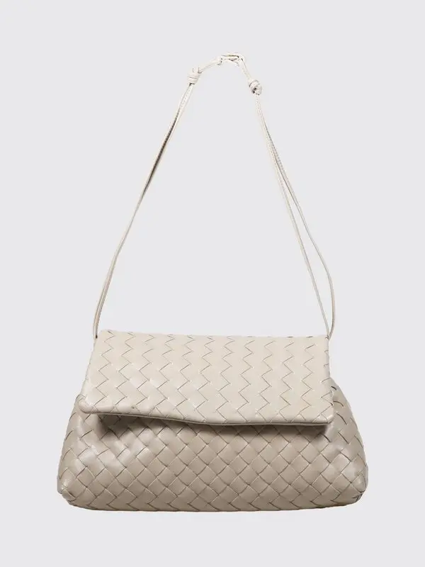 Bottega Veneta Small Intrecciato Calfskin Shoulder Bag - Ecru