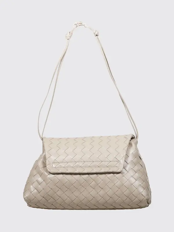 Bottega Veneta Small Intrecciato Calfskin Shoulder Bag - Ecru