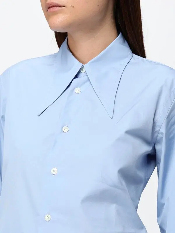 AMI Paris Slim Fit Silk Shirt With Mother-of-pearl Buttons