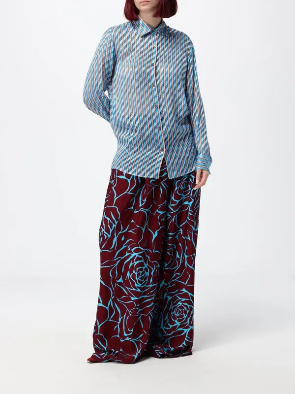 Dries Van Noten Striped Shirt - Gnawed Blue