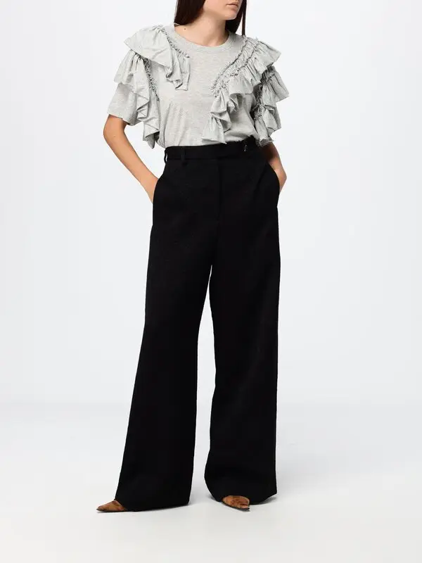 Dries Van Noten Textured Wide-leg Trousers