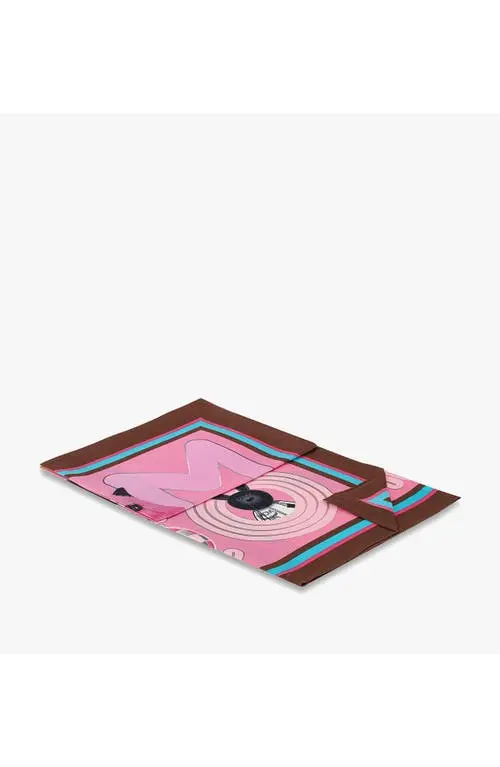 Mcm Character Disco Scarf In Organic Silk