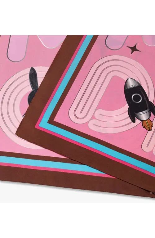 Mcm Character Disco Scarf In Organic Silk