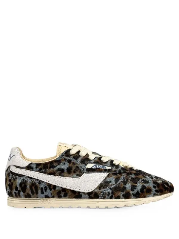 AUTRY Windspin Low Sneakers In Leopard Cavallo - Grey
