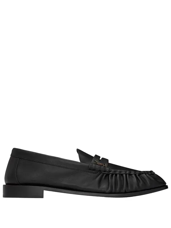 Saint Laurent Soft Leather Loafers - Black