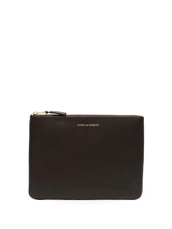 Comme Des Garçons Classic Line Wallet With Zip - Brown