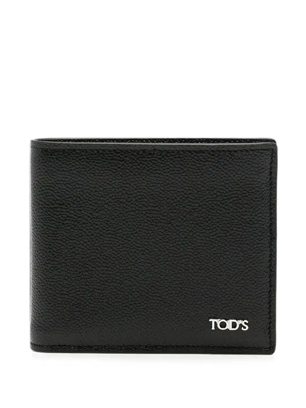 TOD`S Bi-fold Leather Wallet With Logo Plate