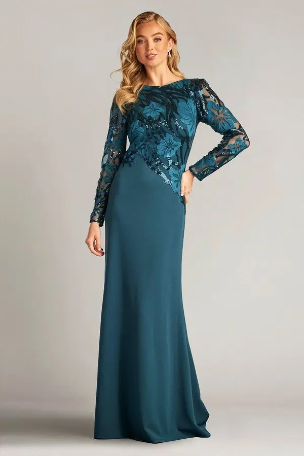 Tadashi Shoji Juanita Sequin-embellished Gown - Eclipse