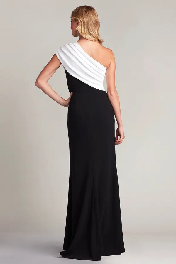 Tadashi Shoji Dunne Twist Drape Gown