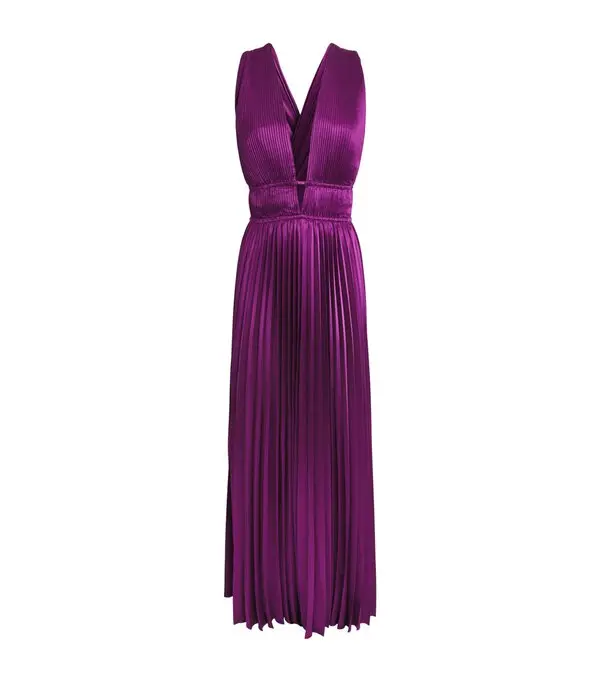 Ulla Johnson Satin Lena Gown - Purple