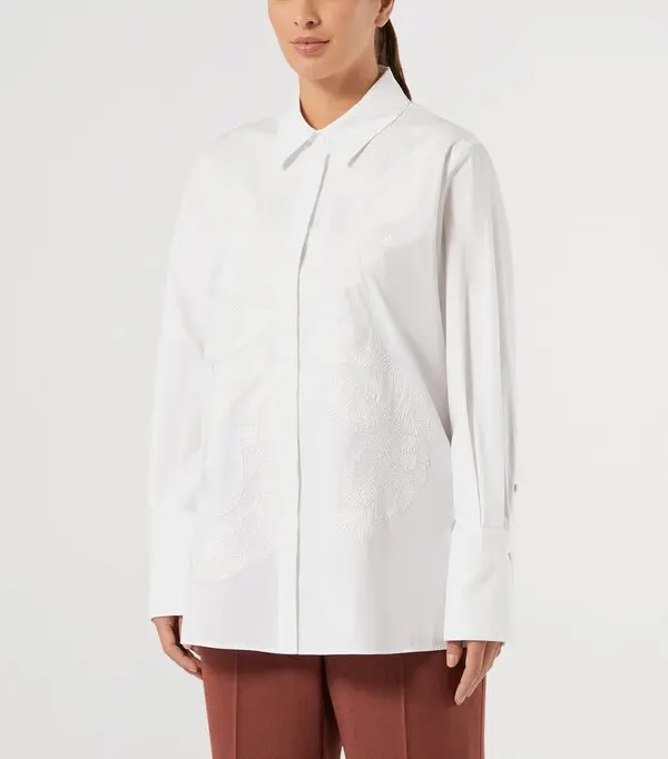 Marina Rinaldi Cotton Embroidered Shirt