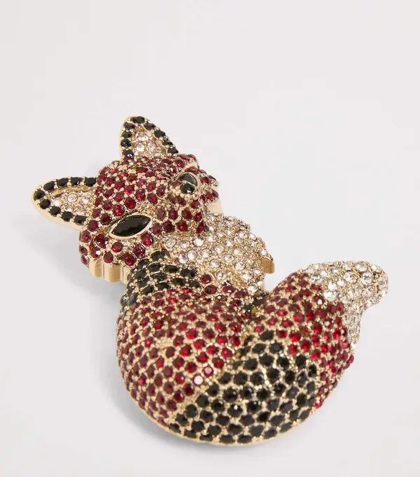 Max Mara Crystal Fox Brooch