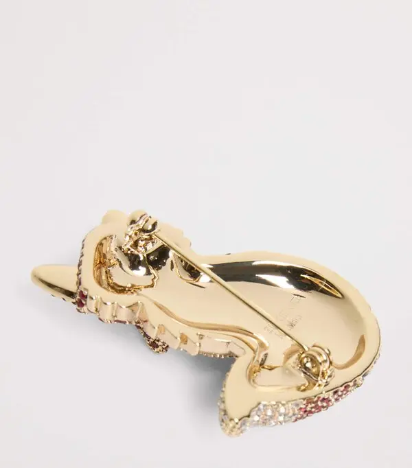Max Mara Crystal Fox Brooch