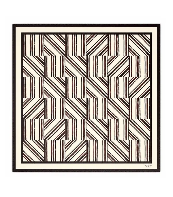 Max Mara Silk Printed Square Scarf - Brown