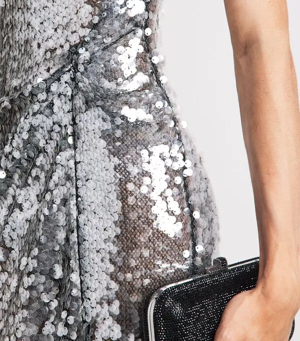 Lapointe Sequin Tuck-detail Gown