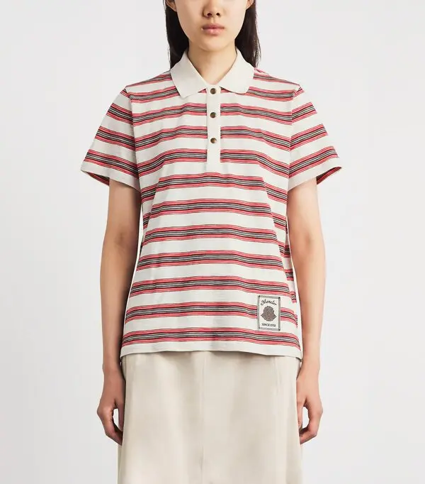 Moncler Cotton Stripe Polo Shirt