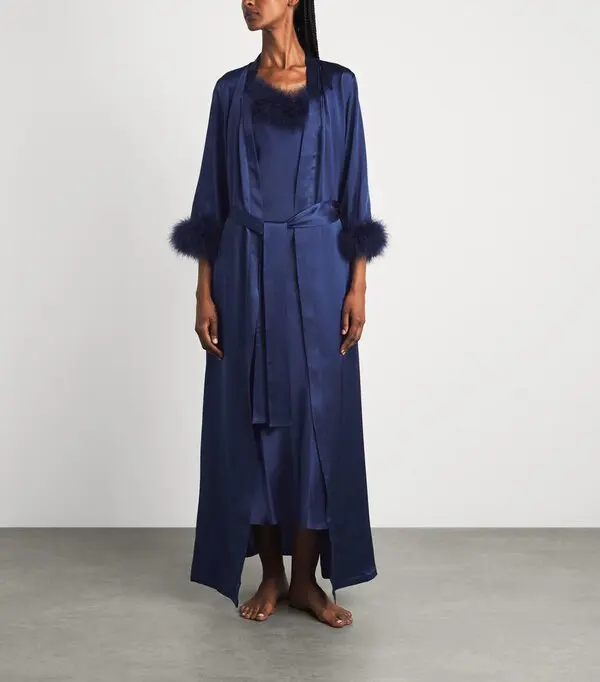 GILDA & PEARL Silk Meet Me At Midnight Robe