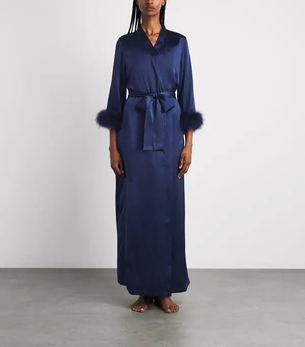 GILDA & PEARL Silk Meet Me At Midnight Robe