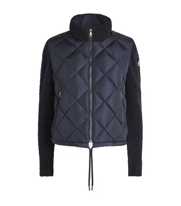 Moncler Quilted Hybrid Jacket - Navy