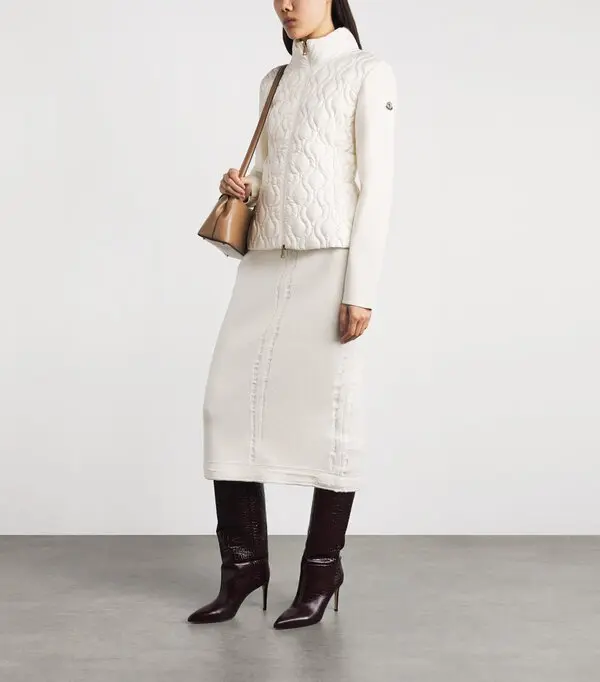 Moncler Cotton Quilted Hybrid Cardigan