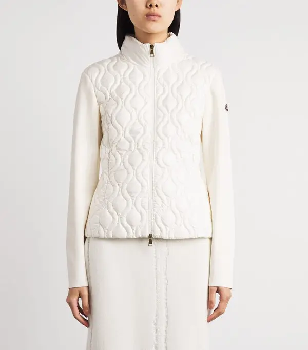 Moncler Cotton Quilted Hybrid Cardigan