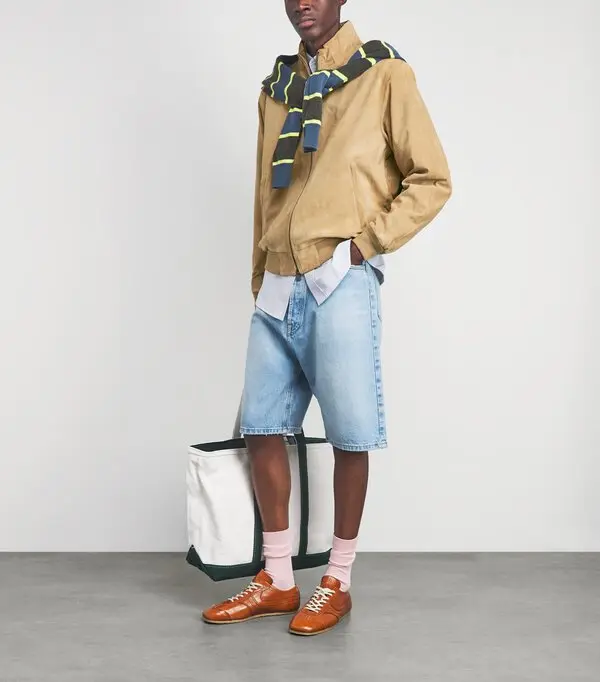 Polo Ralph Lauren Goat Suede Charleton Bomber Jacket