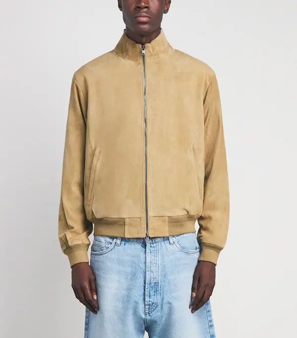 Polo Ralph Lauren Goat Suede Charleton Bomber Jacket
