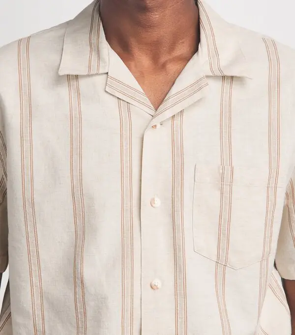 Vince Cotton-hemp Stripe Shirt