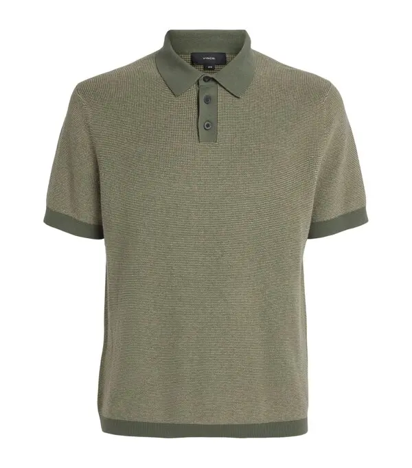 Vince Cotton-cashmere Polo Shirt - Green