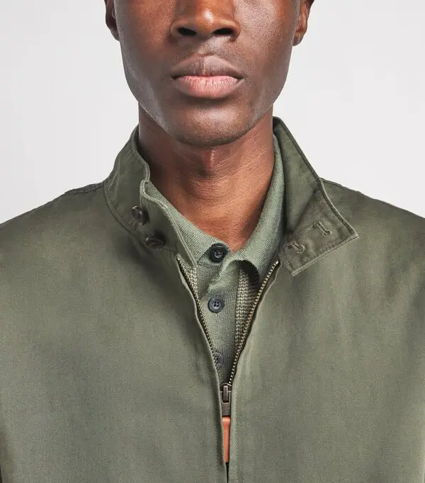 Vince Cotton-linen Bomber Jacket - Green