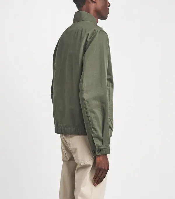 Vince Cotton-linen Bomber Jacket - Green