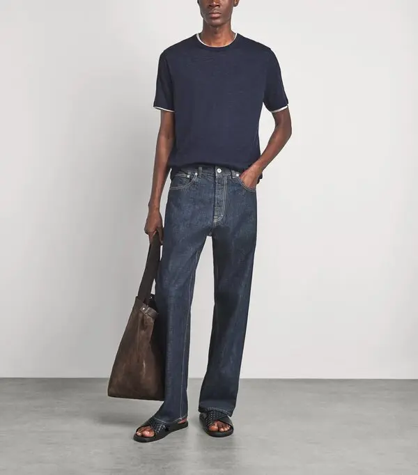 Vince Pima Cotton Slub Double-layer T-shirt