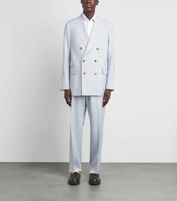 Paul Smith Wool-mohair Double-breasted Blazer