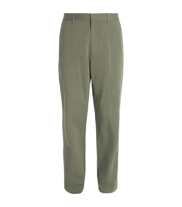 Vince Cotton-linen Louie Chinos - Green