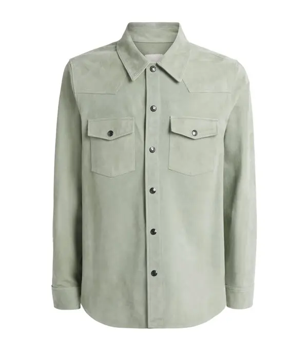 Paul Smith Suede Slim Overshirt - Green