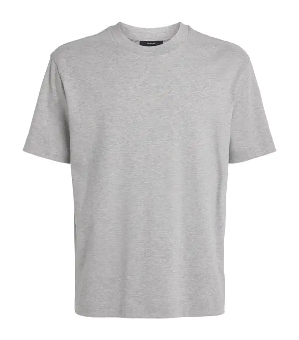 Vince Cotton Peached Face Jersey T-shirt - Grey