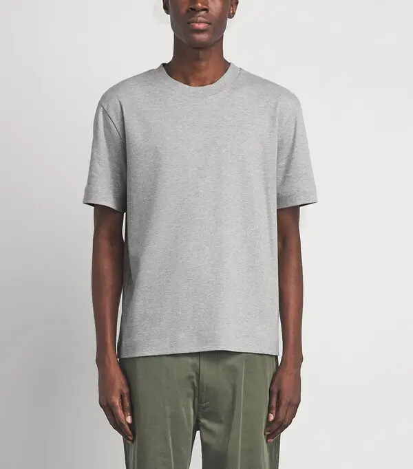 Vince Cotton Peached Face Jersey T-shirt - Grey