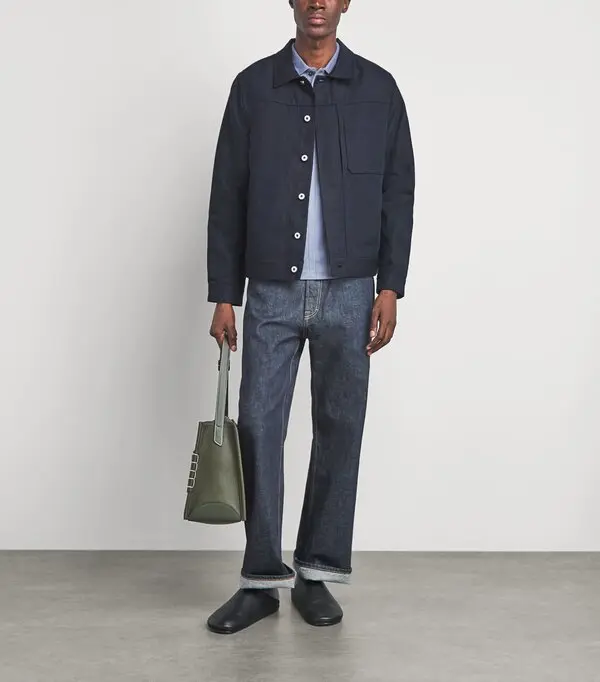 Vince Cotton-linen Trucker Overshirt