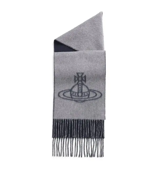 VIVIENNE WESTWOOD Wool Orb Scarf - Grey