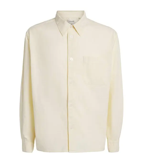 FRAME Textured Cotton Shirt - White