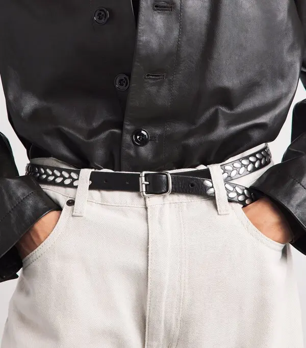 LEMAIRE Leather Studded Almond Belt
