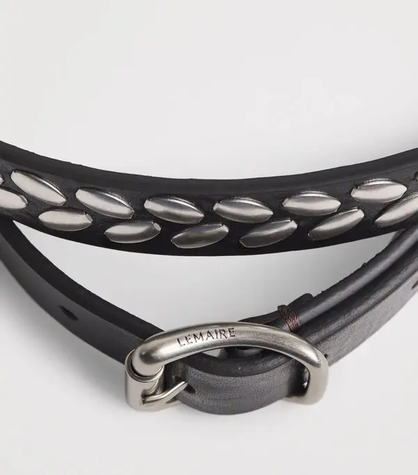 LEMAIRE Leather Studded Almond Belt
