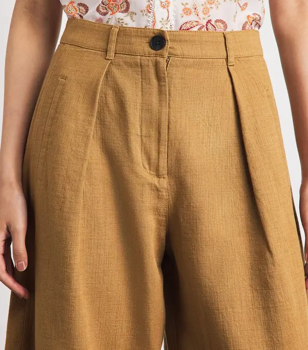ME+EM Cotton Barrel-leg Trousers