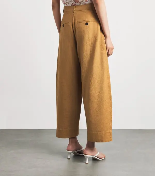 ME+EM Cotton Barrel-leg Trousers