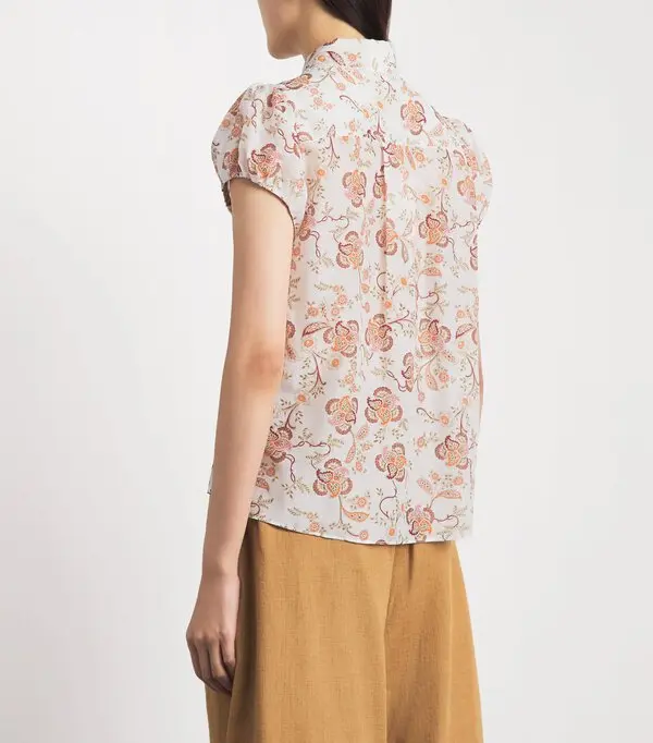 ME+EM Cotton-silk Paisley Print Shirt