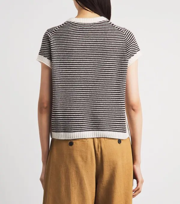 ME+EM Merino Wool-blend Striped T-shirt