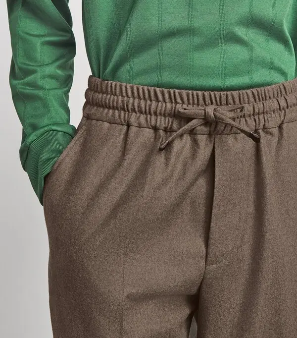 Drole De Monsieur Virgin Wool-blend Drawstring Trousers