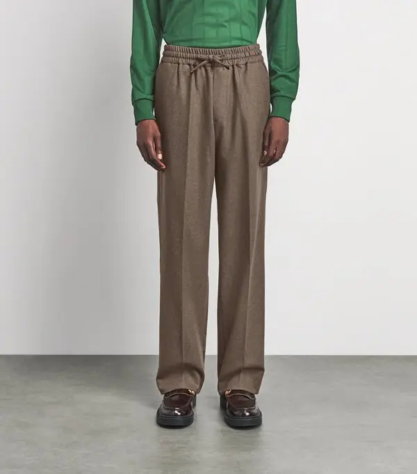 Drole De Monsieur Virgin Wool-blend Drawstring Trousers