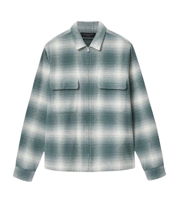 ALLSAINTS Organic Cotton Check Polanco Overshirt
