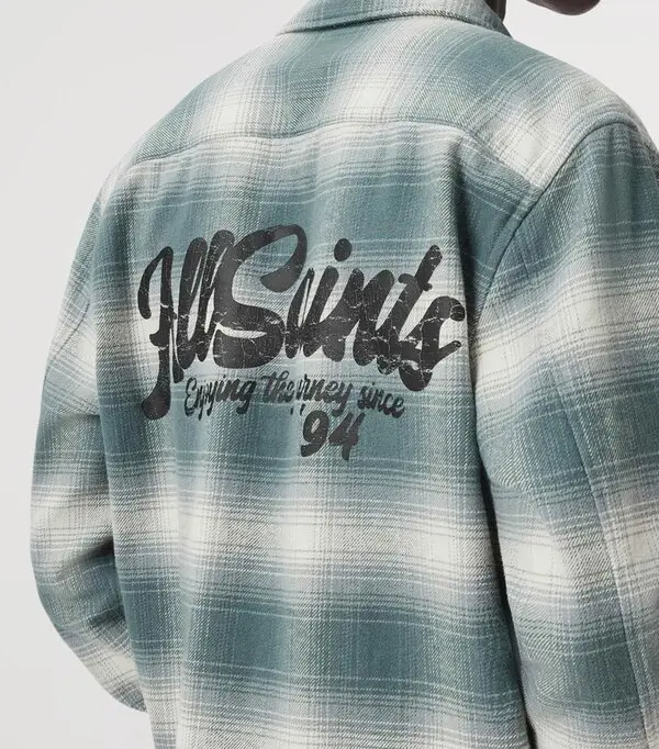 ALLSAINTS Organic Cotton Check Polanco Overshirt